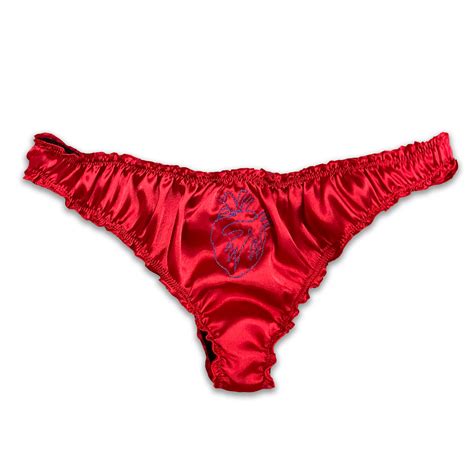 Ruby Red Silk Ruffle Knickers This Belongs To