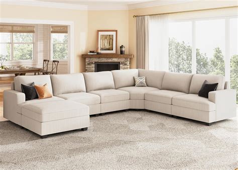 Nolany Modular U Shape Oversized Corner Sectional Sofa With