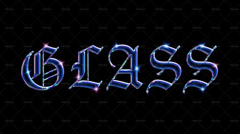 Holographic Glass Text Effect Graphics Motion Array
