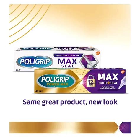 Poligrip Max Seal Denture Fixative 40g Pack Of 3