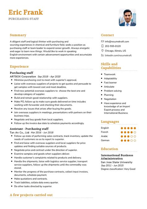 Purchasing Assistant Resume