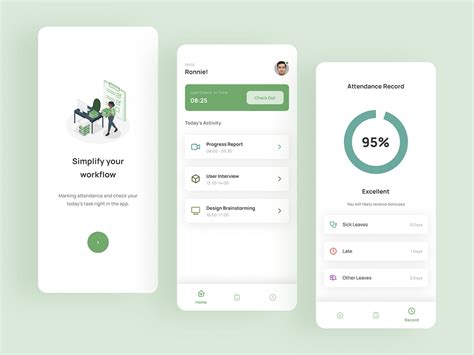 Employee Attendance App Mobile App Design By Yusron Taufiq On Dribbble