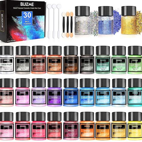 New In Diy Supply Shimmering Mica Pigment Powders In 27 Color Etsy
