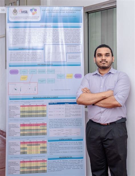 Materialsscience Engineering Machinelearning Photovoltaics Lasith