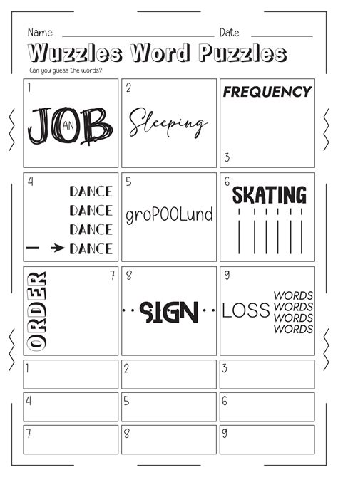 12 Rebus Puzzles Worksheet With Answers Free Pdf At