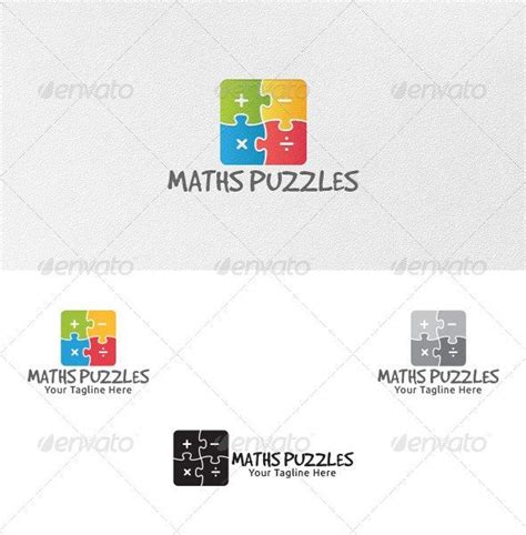 Maths Puzzles Logo Template Maths Puzzles Puzzle Logo Logo Templates