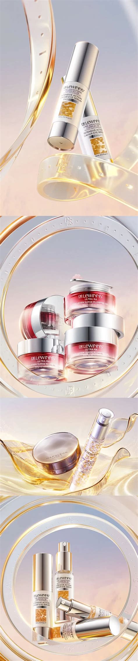 透明玻璃材质 美妆背景素材