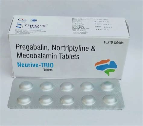 Neurive Pn Pregabalin Nortriptyline Tablets 10 10 Treatment