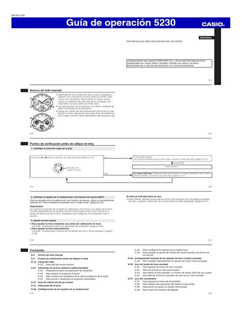 manual reloj casio qw5230 pdf reloj hora