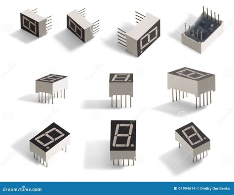 Una Cifra LED Di Segmenti Diplay Fotografia Stock Immagine Di