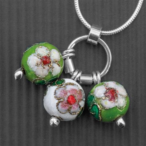 Cloisonne Necklace Lwsilver Handmade Jewellery Designer