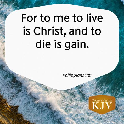 Kjv Verse Of The Day Philippians 1 21