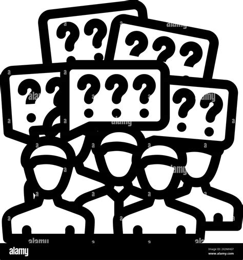 qa session line icon vector illustration stock vector image and art alamy