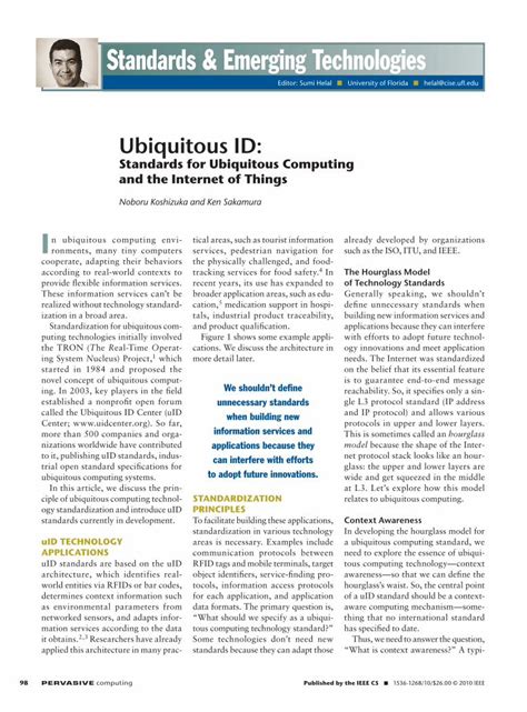 pdf ubiquitous id standards for ubiquitous computing and the