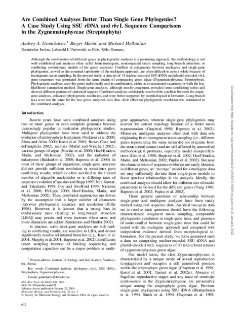 Pdf Rdna And Rbcl Sequence Comparisons In The