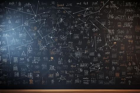 Premium Photo Close Up Of Math Formulas On A Blackboard