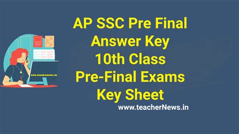 Ap Ssc Pre Final Answer Key 2025 Download Key Papers For 10th Class Pre