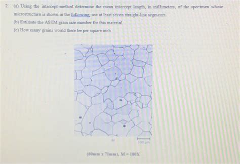 Solved 2 A Using The Intercept Method Determine The Mean
