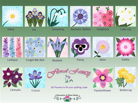 Floral Fancy Patterns Tourmaline And Thyme Quilts Floral Fancy Patterns Tourmaline And Thyme Quilts