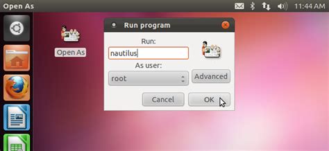 create shortcuts on the desktop to run programs as root in ubuntu 11 10