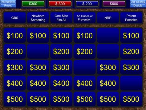 A Free Powerpoint Jeopardy Template For The Classroom Keeps Track Of