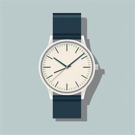 Premium Photo Minimalist Timepiece Modern Clock Icon With Flat Design And White Background