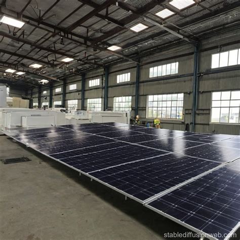 Factory Equipped With Solar Panels Stable Diffusion Online
