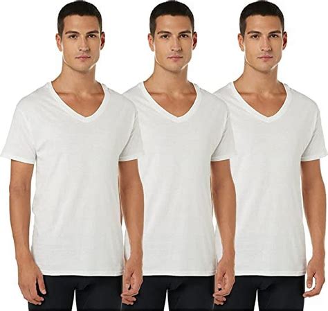 Hanes Mens 3 Pack V Neck T Shirt X Large 46 48 White