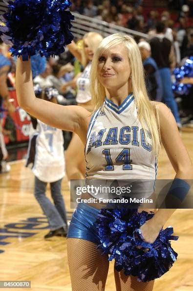A Orlando Magic Dancer Performs During The Game Against The News