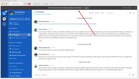 Add A Banner Asking The User To Enable Desktop Notifications · Issue