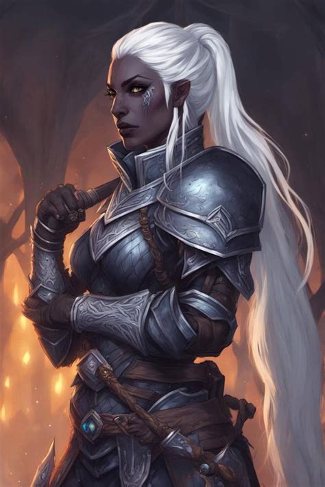 A Female Drow By Dndheadshots On Deviantart