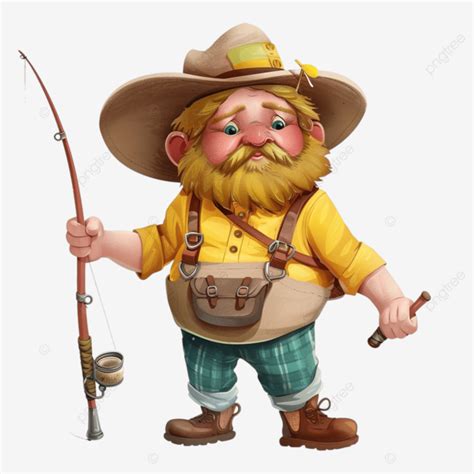 صياد الكرتون صياد السمك صيد السمك قبعة صياد الكرتون Png صورة للتحميل مجانا