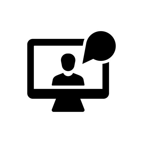 Online Interview Icon 24213043 Vector Art At Vecteezy