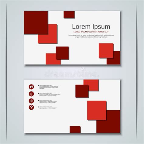 Personal Identity Card Front Back Vector Concept Stock Illustrations