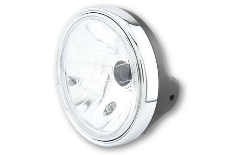 Phare Avant Shin Yo 180 Mm Noir Et Chrome Homologue Ce Royal Enfield