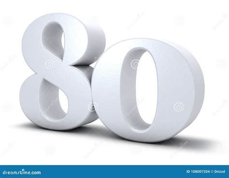 Number Eighty Stock Illustration Illustration Of Number 108007204