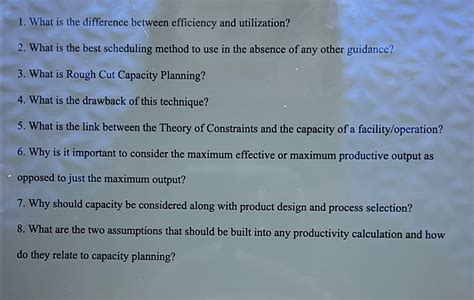 Solved What Is The Difference Between Efficiency And