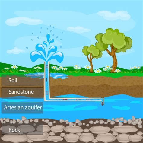120 Groundwater Aquifer Stock Illustrations Royalty Free Vector