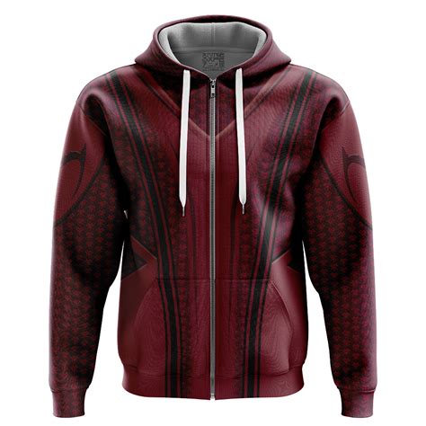 Scarlet Witch Cosplay Marvel Zip Hoodie Jacket Anime Ape
