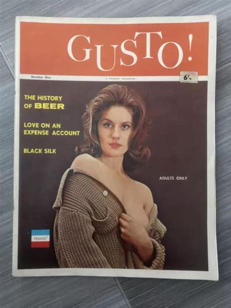 Gusto Vintage Adult Magazine Number 1 Volume 1 £1111 Picclick Uk