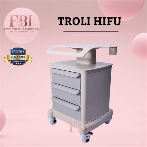 Jual Troli Trolley Trolli Rak Alat Hifu 5 Catridge Alat Facial Troli Berkualitas Shopee Indonesia