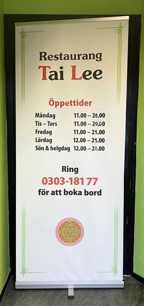 Menu At Tai Lee Restaurant Kungälv