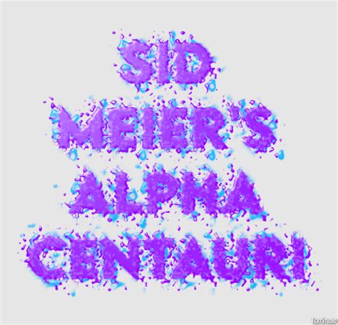 Sid Meiers Alpha Centauri Text Effect And Logo Design Videogame