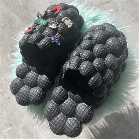 Black Bubble Slides Includes Jibbits M 8 W 9 9 5 Depop
