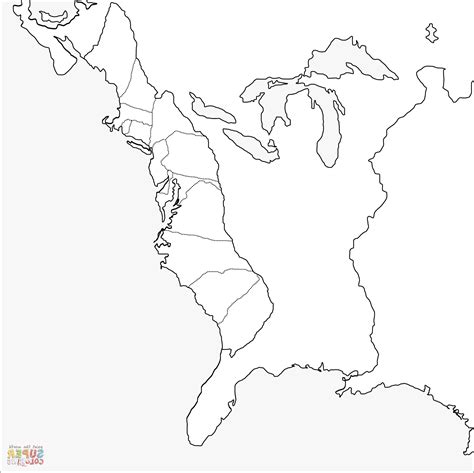 Blank 13 Colonies Map Worksheet Sketch Coloring Page