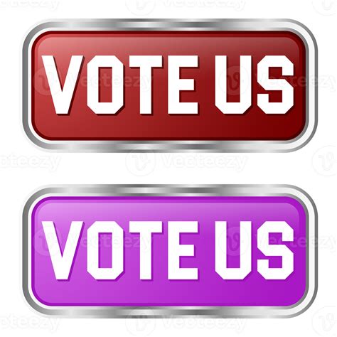 Vote Button Icon Glossy 3d Realistic Vote Now Button Voting Badge