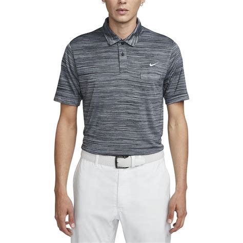 Nike Dri Fit Unscripted Heather Golf Polo Black White Ss23 Men Golfio