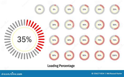 Loading Symbols Set Round Download Shapes Collection Menu Vector Wait Elements Cartoondealer