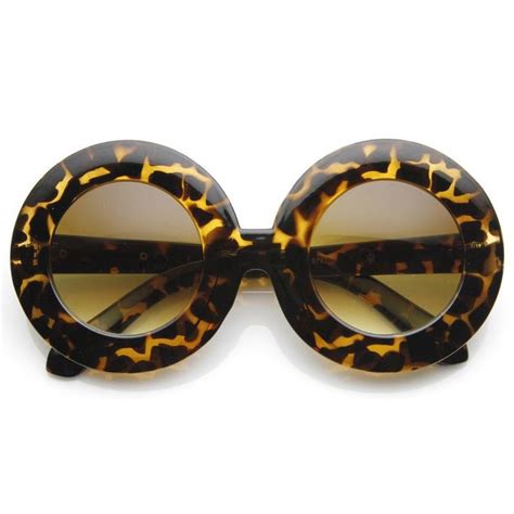 Womens Thick Oversize Designer Fashion Round Sunglasses 9115 Circle