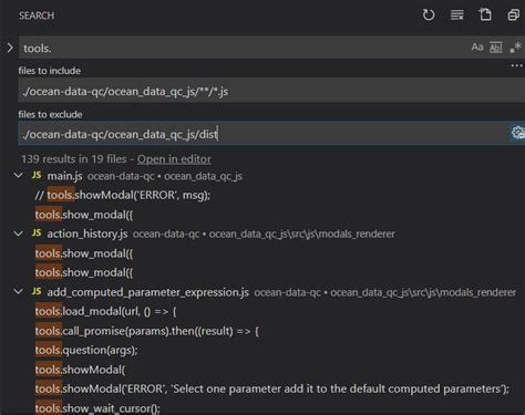 Global Search In Multiroot Mode Does Not Take Into Account The Gitignore File Of Each Folder